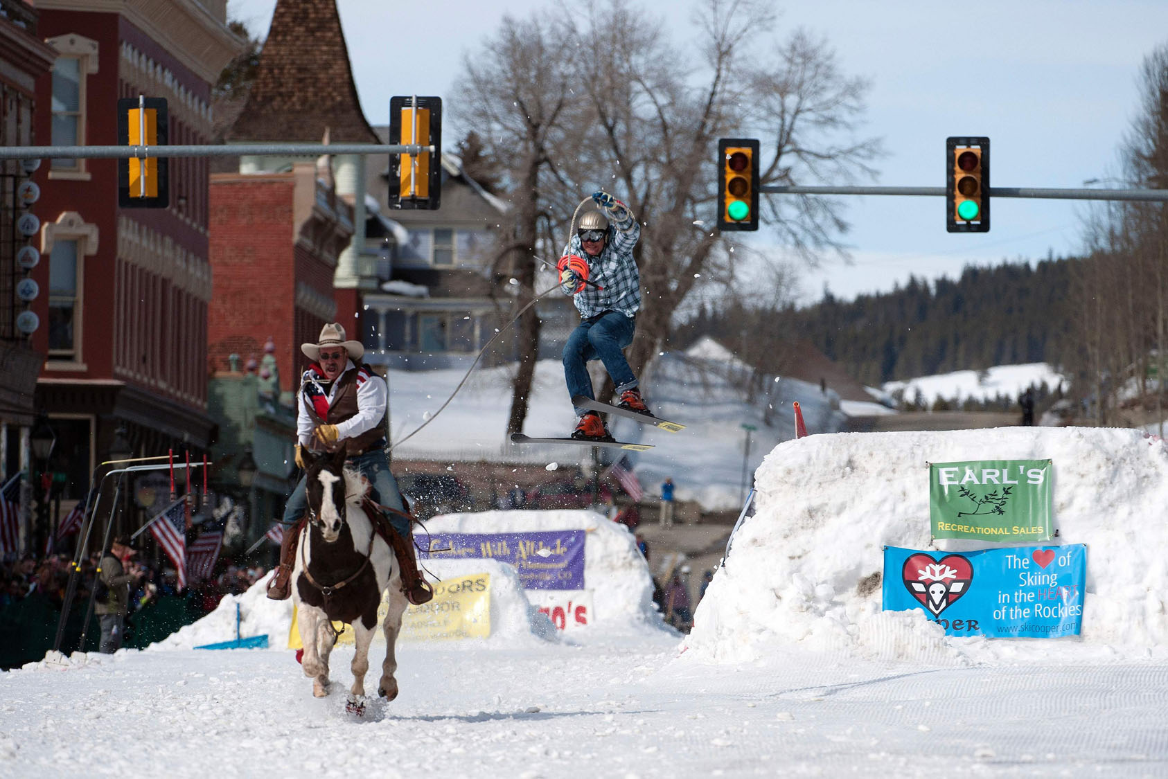 68th annual Leadville Ski Joring competition in Colorado